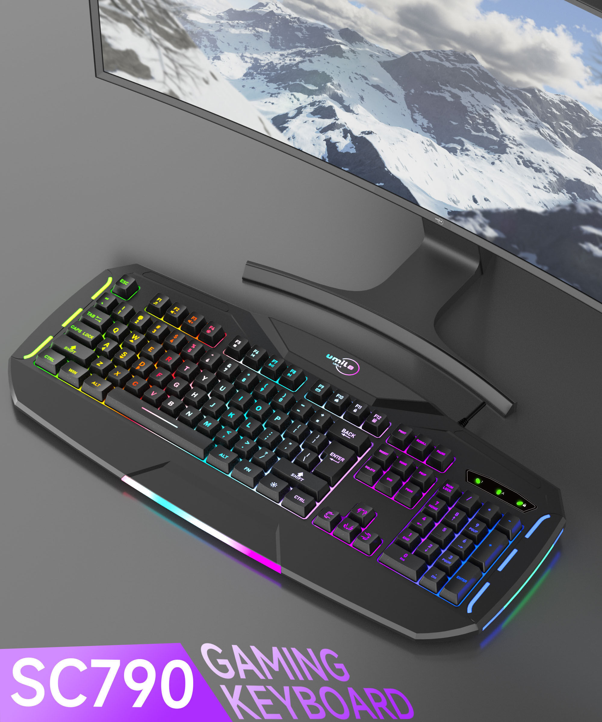 Buy Wholesale China Usb Wired Adjustable Rgb Backlight Computer Gaming ...