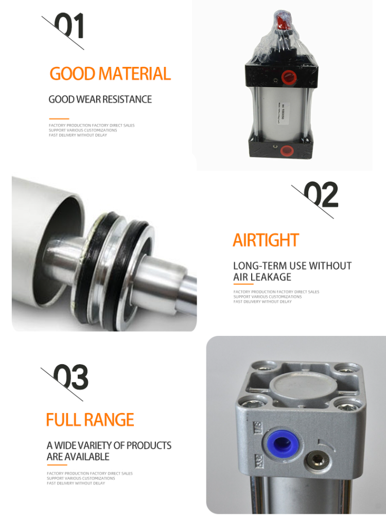 Sc63x25 Stroke Single Rod Double Action Pneumatic Air Cylinder ...