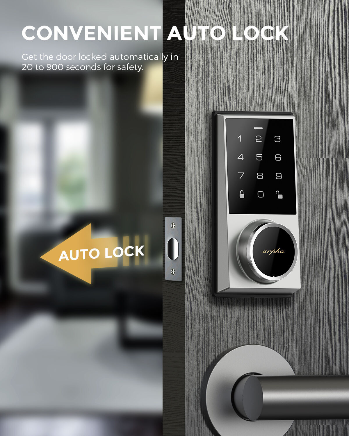 Wifi/bluetooth App Unlock Electronic Keypad Deadbolt Keyless Entry Door ...