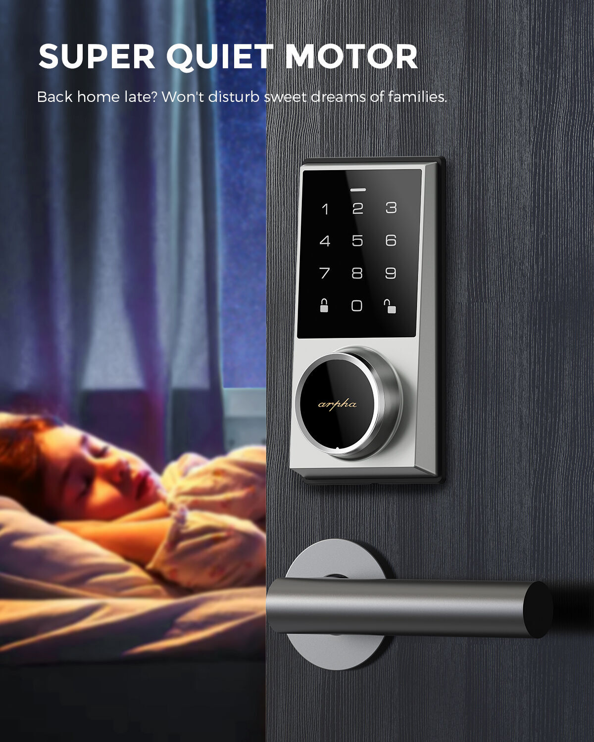 Wifi/bluetooth App Unlock Electronic Keypad Deadbolt Keyless Entry Door ...