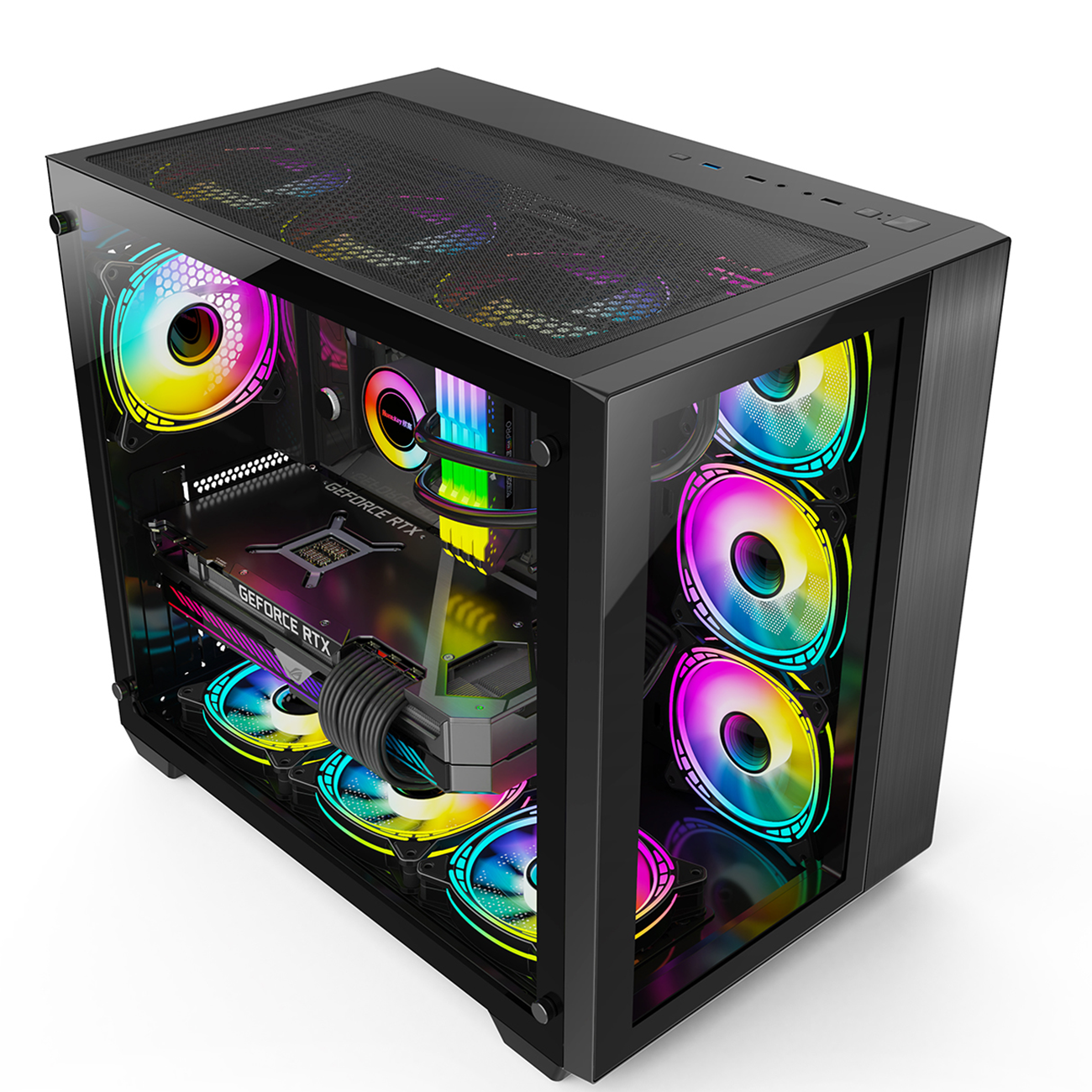 Buy Wholesale China Sea View Tempered Glass Pc Caces Vertical Gpu ...