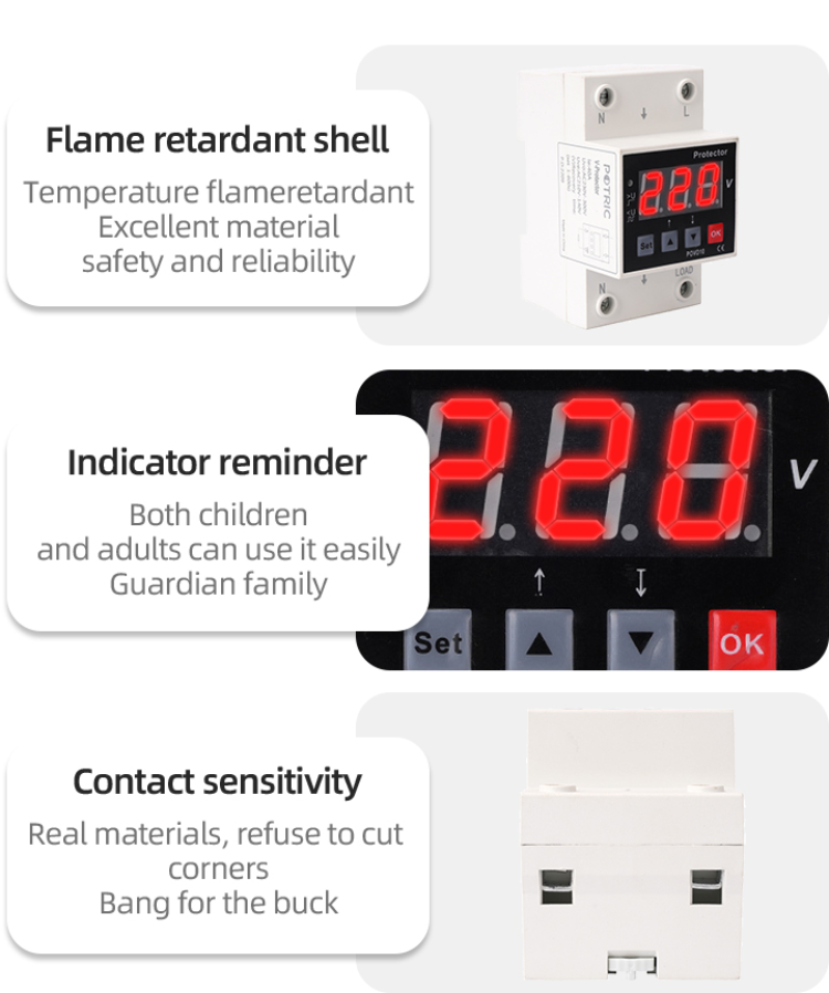 Vpd1 40a 220v Reconnect Under And Over Voltage Protection Protective ...