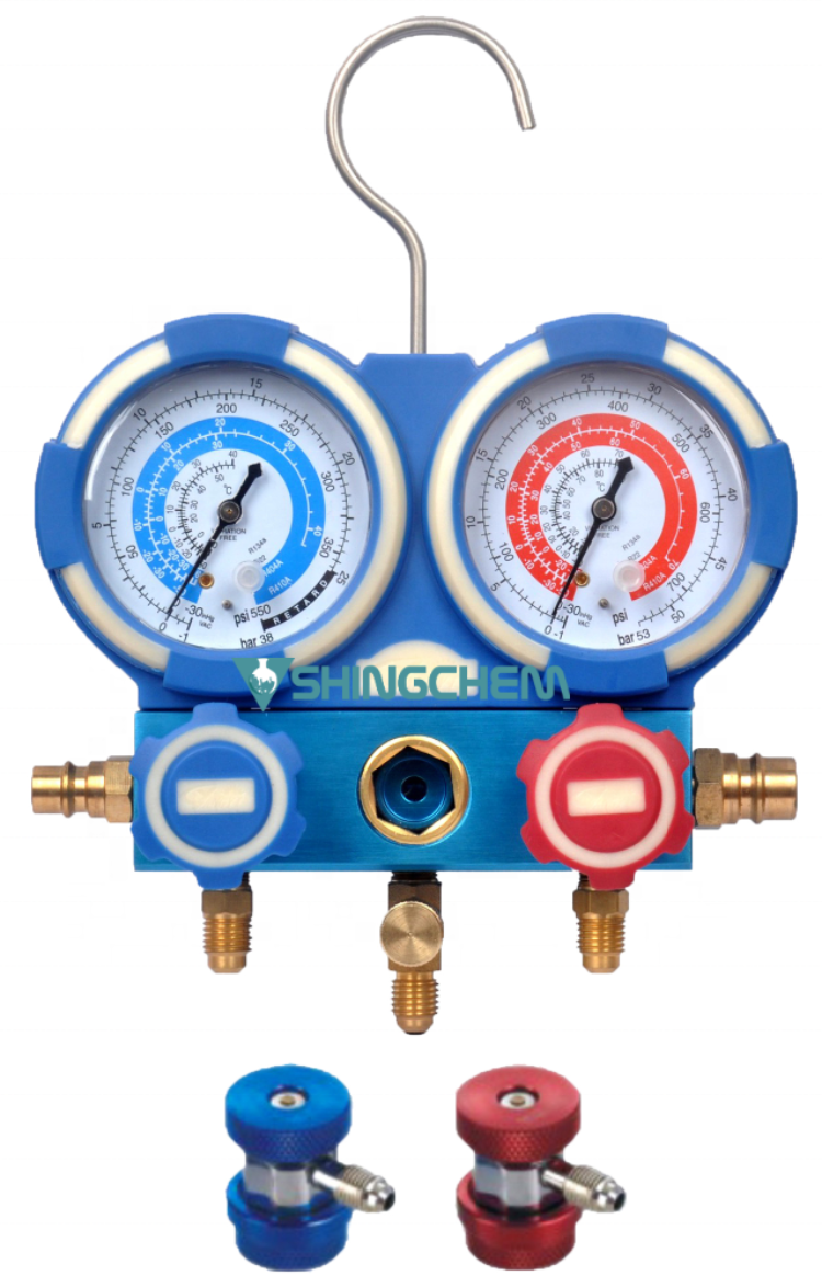 Buy Wholesale China Refrigerant Gas Charging Manifold Pressure Gauge ...