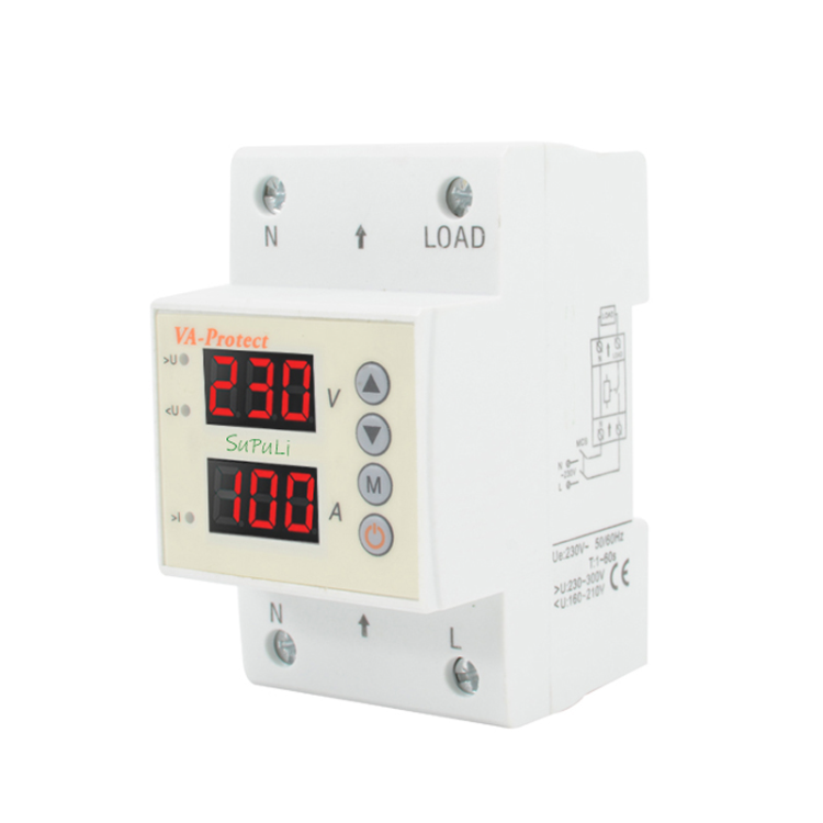 100a 230v Ac Din Rail Adjustable Over Voltage And Under Voltage ...