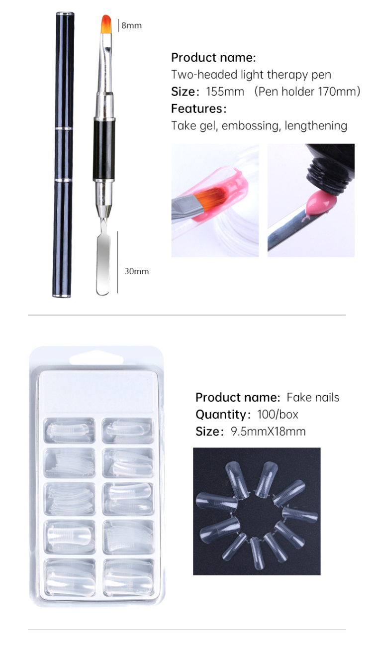 Risyal Poly Gel Nails Diy Kits With Uv Lamp Manicure Kit Nails Supplies ...