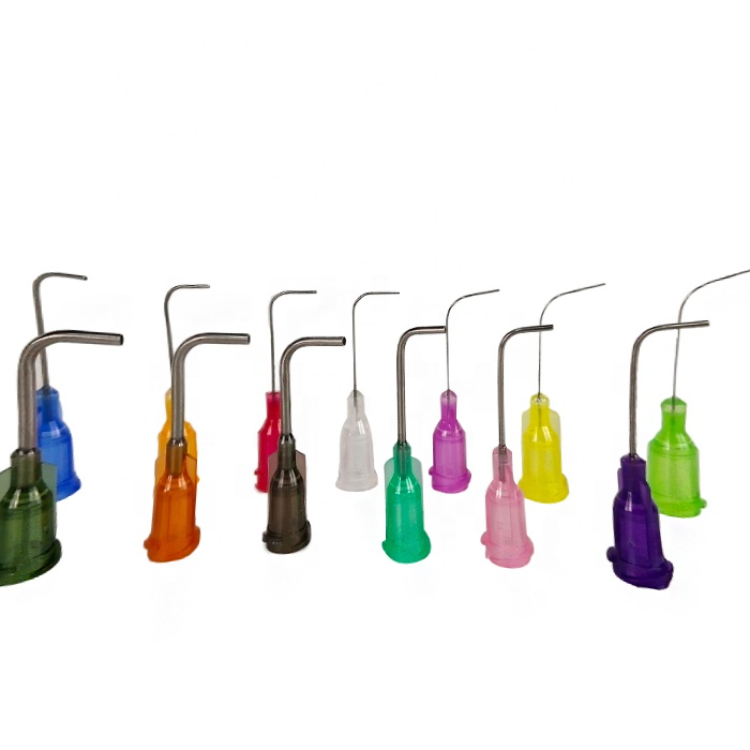 Curved Syringe End Glue Tip Epoxy Resin Blunt Dispense Tips Luer Lock ...