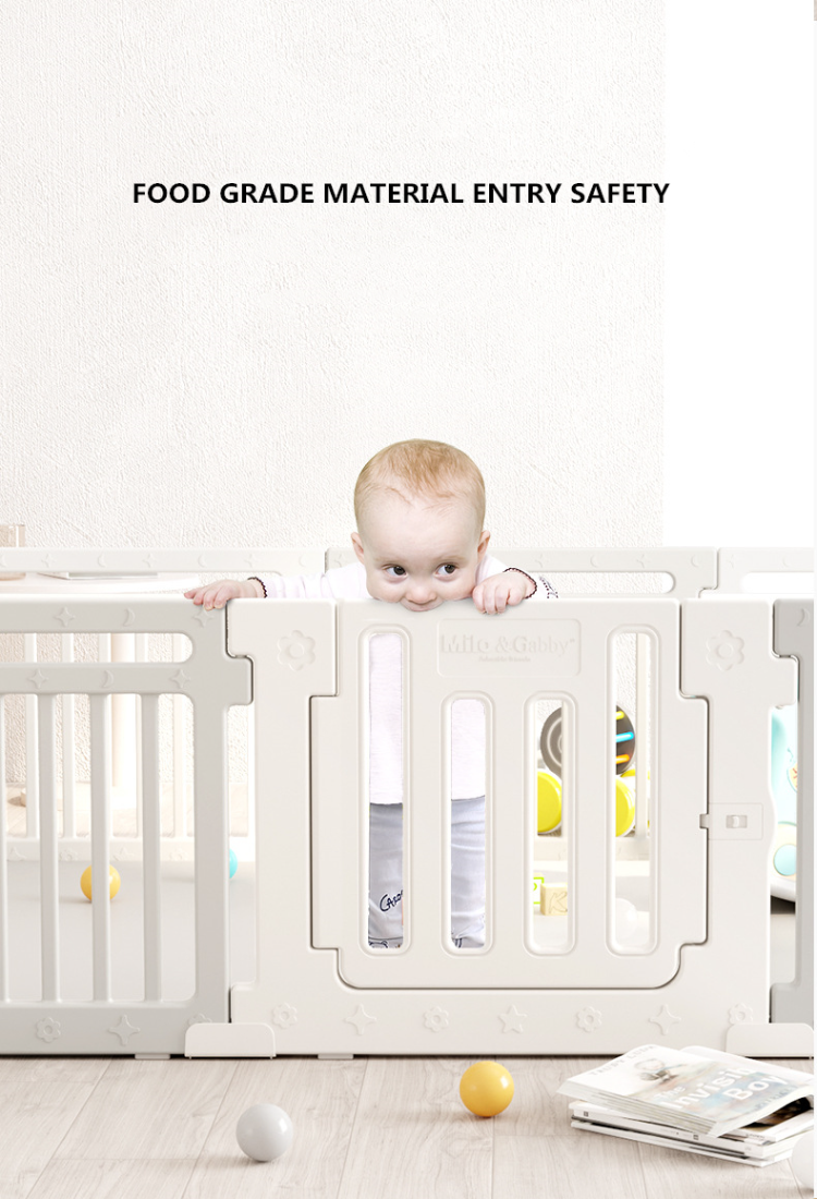 Baby Play Fence Indoor Playground Kids Baby Fence With Door Gate ...