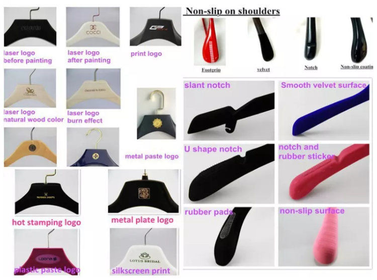 Yt Classic High-end Vintage Black Wooden Hanger Durable Wide Velvet ...