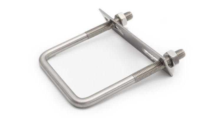 High Strength And Hardness Stainless Steel Square U Bolt Pipe Clamp, U ...
