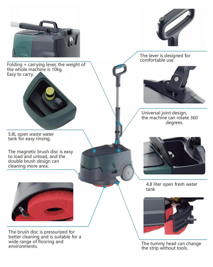 Cleanhorse Small Vacuum Size Mission To Clean Tile Floor Mini Floor ...
