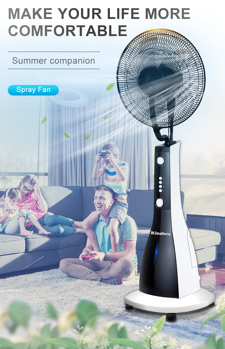 Buy Wholesale China 16'' Mesh Grill Mist Fan Touching Panel Water Mist ...
