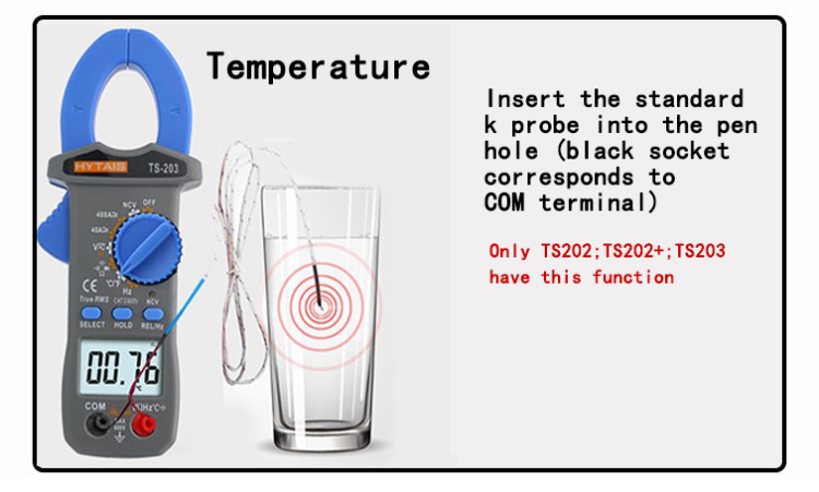 Hytais Ts203 Ac Dc Current Clamp Meter Multimeter True Rms Diode Clamp Meters $17.01 - Wholesale ...