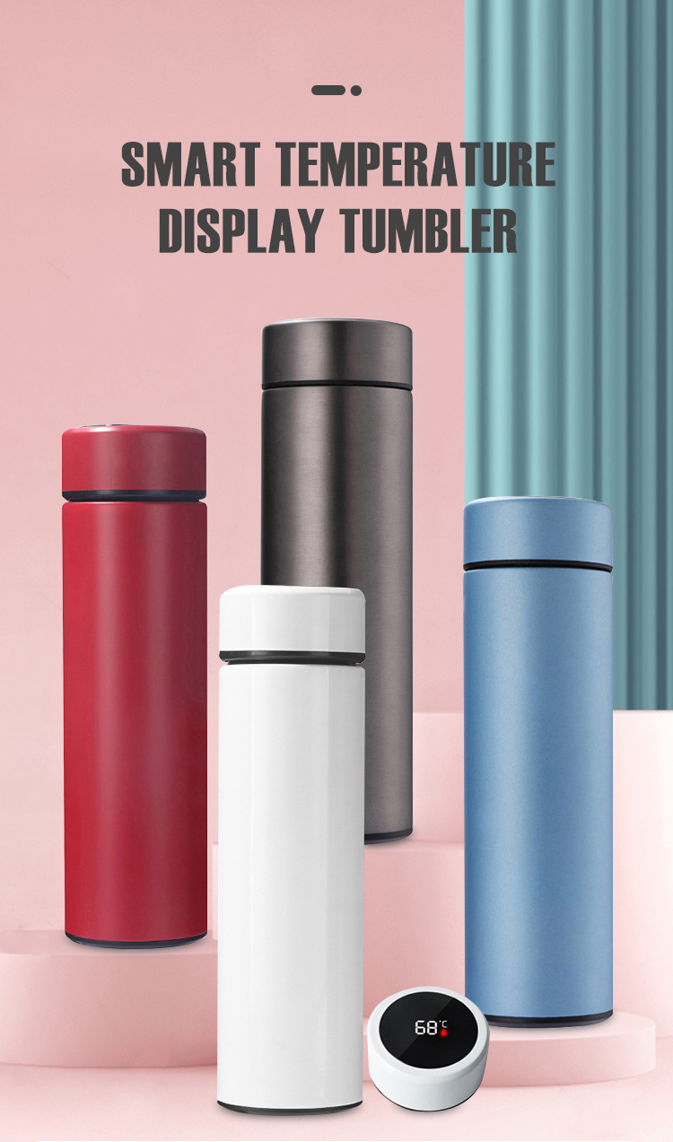 Factory Oem Led Temperature Display Thermal Vacuum Flasks Thermos Cup Stainless Steel Led Smart ...