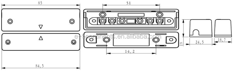 Factory Outlet 5c-53t Door Contact Switch With Bracket For Roller Door ...