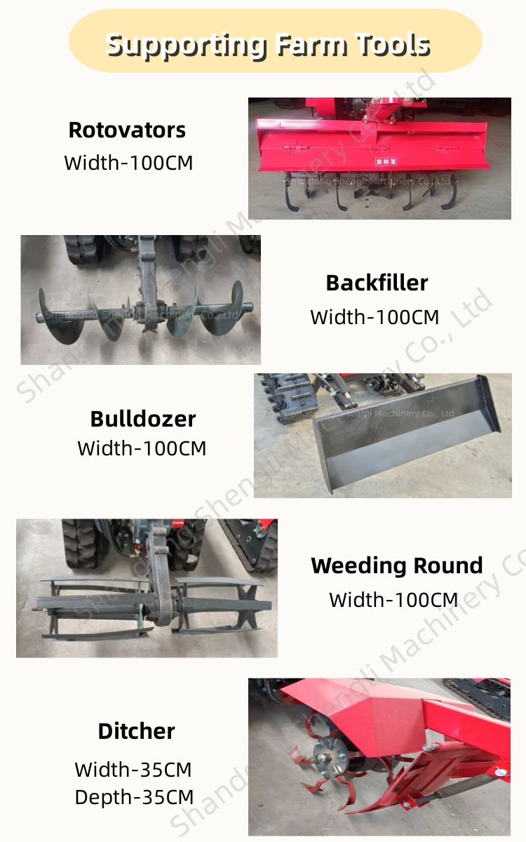 Tilling Machine Farm Diesel Power Tiller Rotary Garden Mini Tiller ...