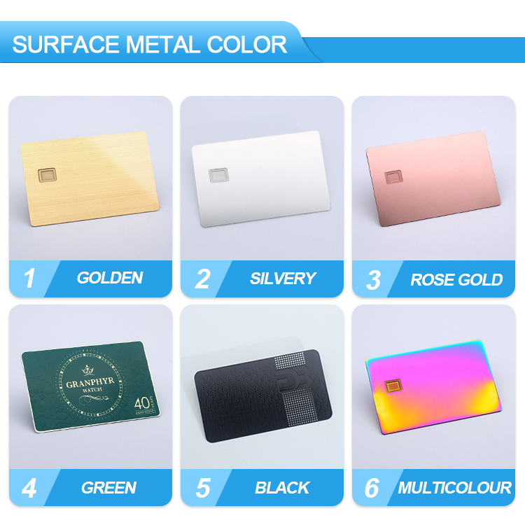 Customized Laser Stainless Steel Brushed Nfc Metal Business Card Chip ...