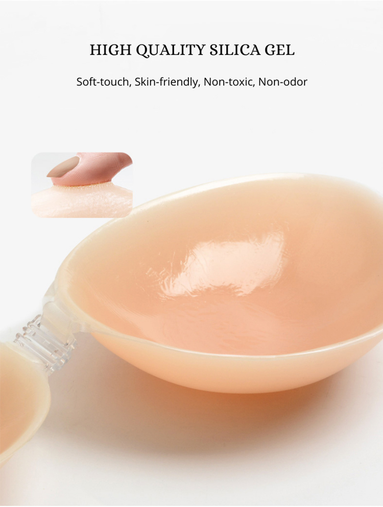 Sexy Swimsuit Inserts Glue Self Big Boobs Invisible Silicon Adhesive Cup Pad Breast Nipple Cover ...