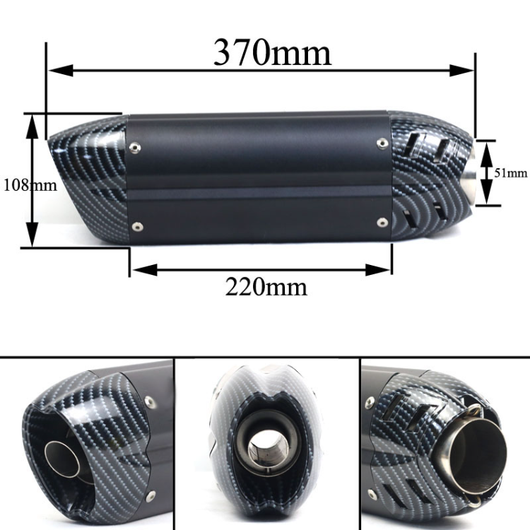 Bulk Buy China Wholesale 51mm Universal Motorcycle Exhaust Pipe Escape Moto Muffler Motocross ...
