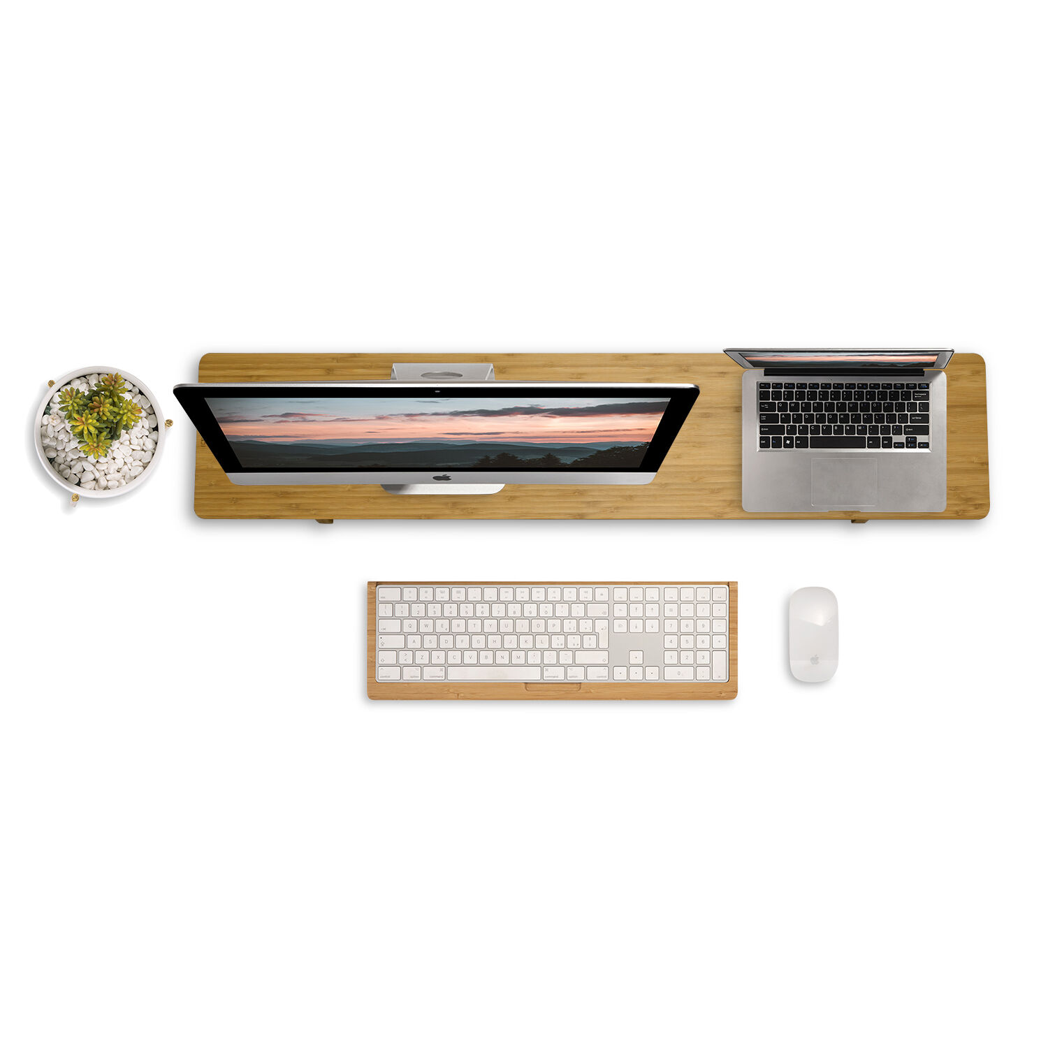 Buy Wholesale China Samdi Bamboo Dual Monitor Stand High Quality Long ...