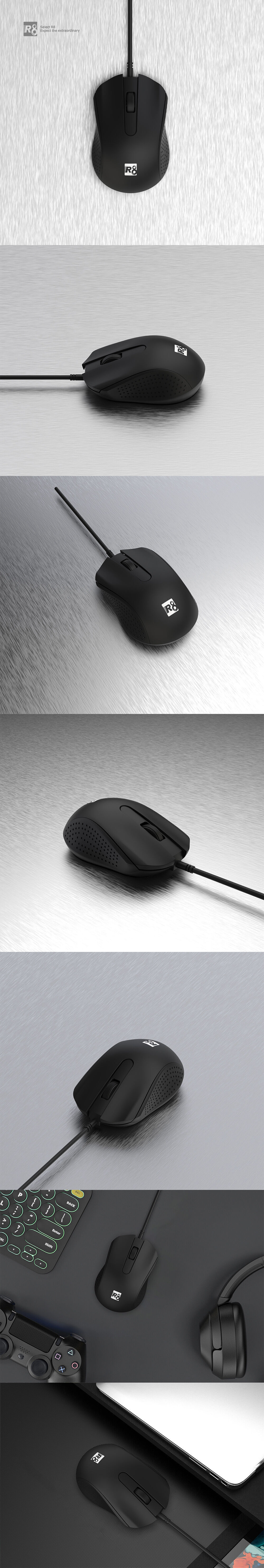 3d Wired Mobile Mouse Office Classic Optical Office Mouse 2400 Dpi ...