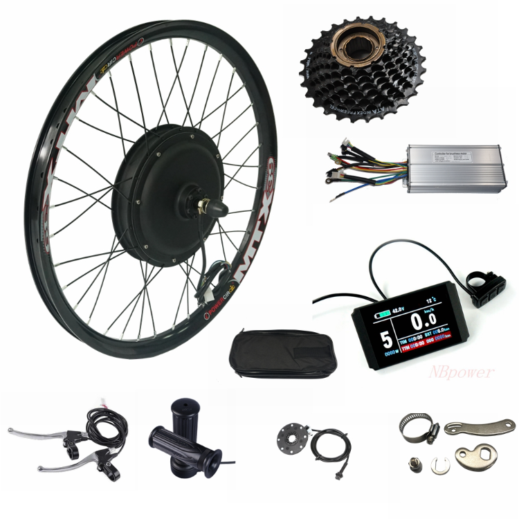 48v52v 2000w Ebike Conversion Kit With Option Battery Rear Hub Motor ...
