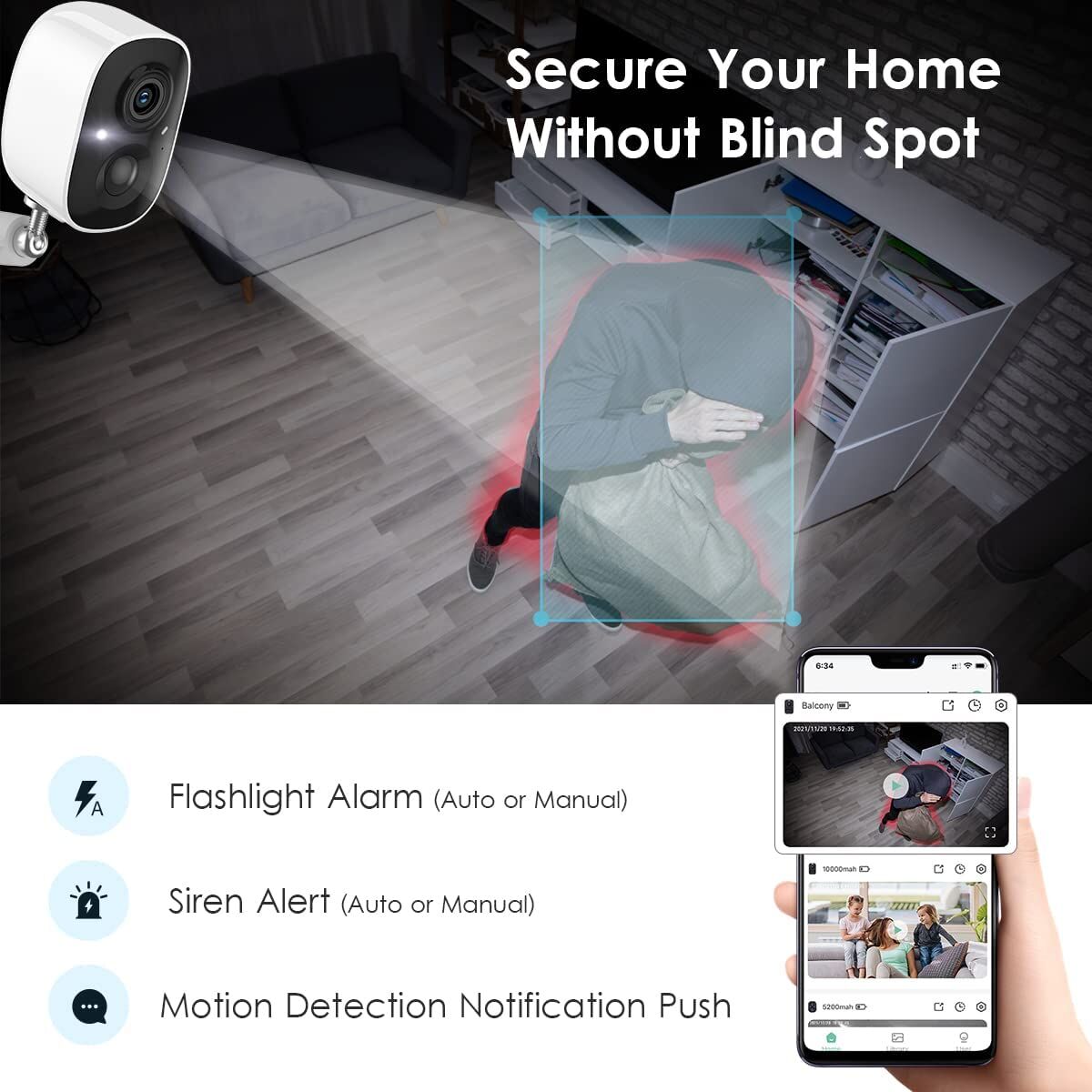 2mp Built-in Rechargeable Battery Waterproof Color Night Vision Wifi ...