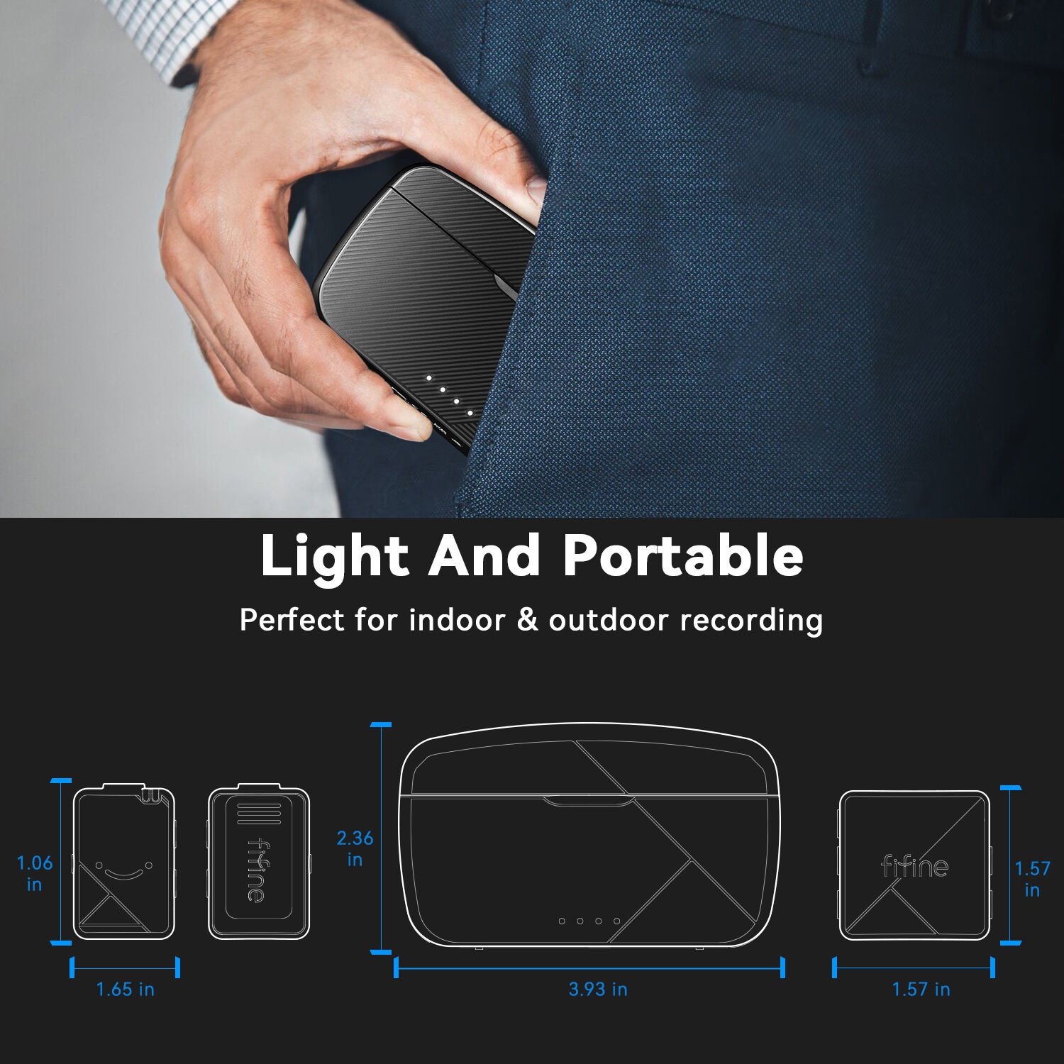 Buy Wholesale China Fifine Wireless Mic M9 Clip On Lavalier Microphone ...