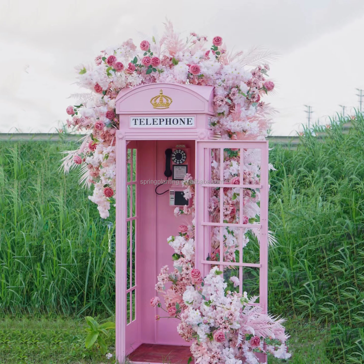 Buy Wholesale China Pink Telephone Booth Photography Props For Wedding ...