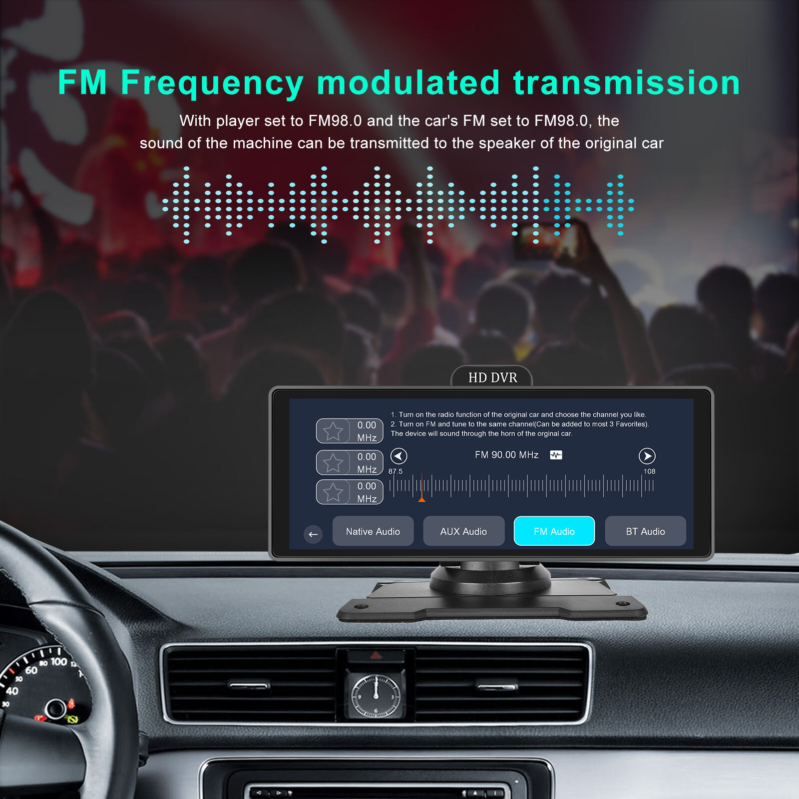 Podofo 10.26'' Portable Monitor Wireless Carplay & Android Auto Car ...