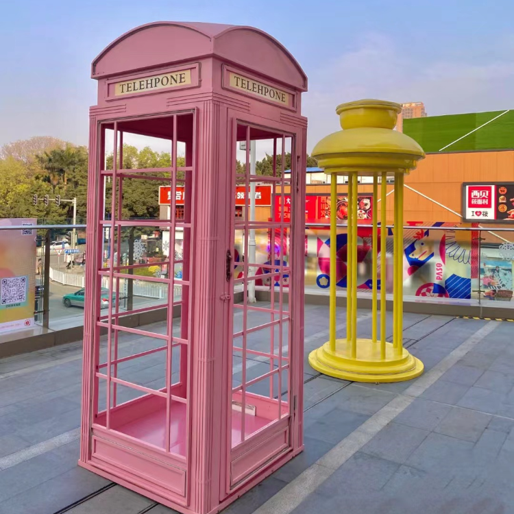 Buy Wholesale China Pink Phone Booth Wedding Outdoor Decoration ...