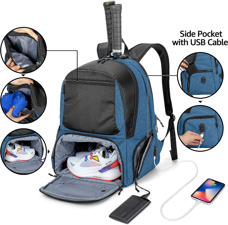 Bulk Buy China Wholesale Custom Tennis Backpack Holds 2 Rackets ...