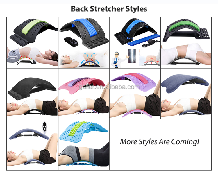 Adjustable Back Cracker Spine Deck Back Stretcher Pain Relief Products ...