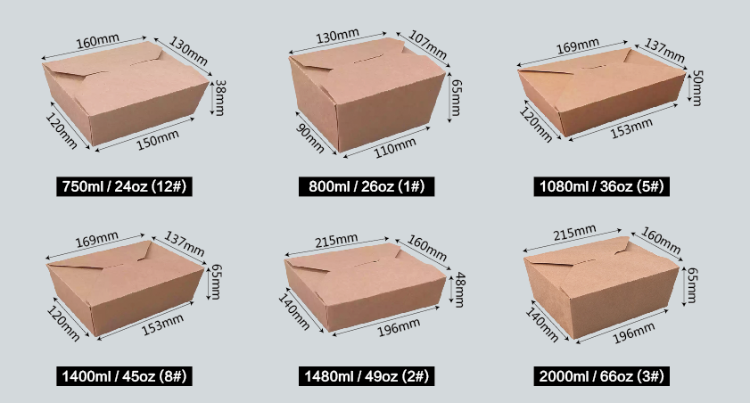 Buy Wholesale China Takeaway Food Container Kraft Biodegradable ...