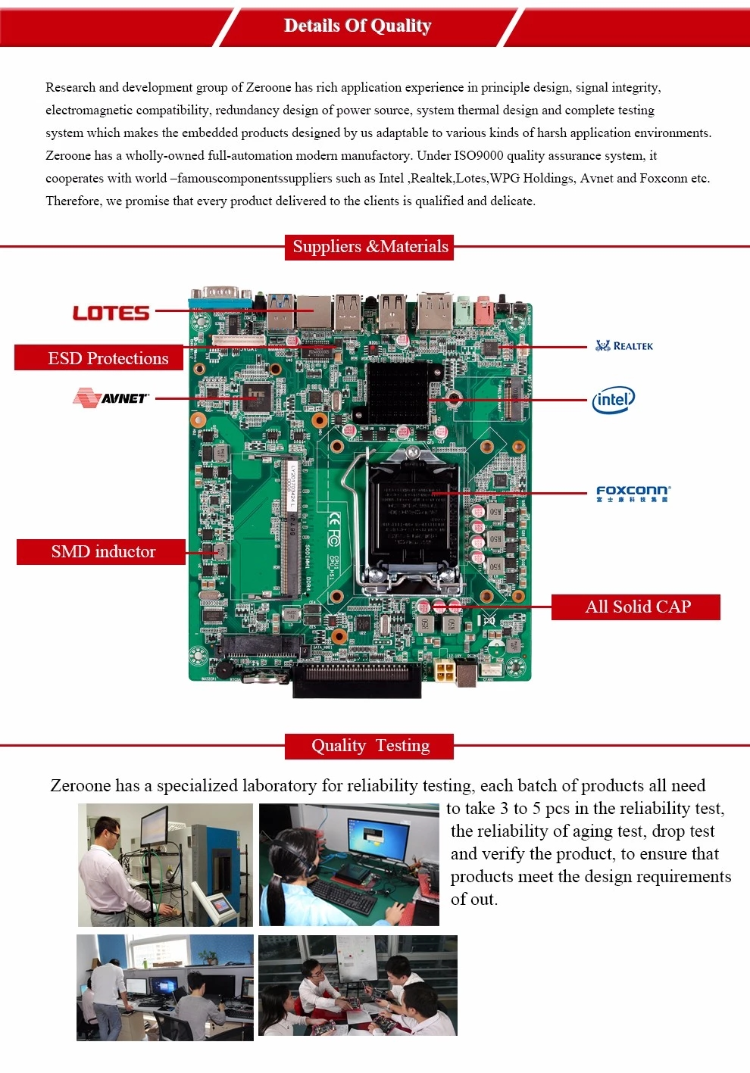 Zeroone In-tel Cerelon J4125 Cpu Fanless Mini-itx Motherboard Vga Lvds/edp Low Power Consumption ...