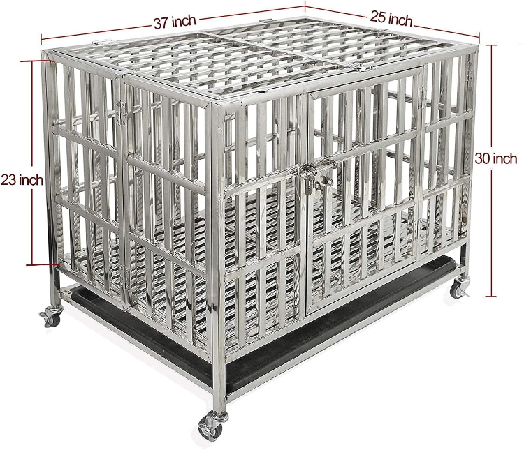 Bulk Buy China Wholesale Heavy Duty Stainless Steel Dog Cage Kennel ...