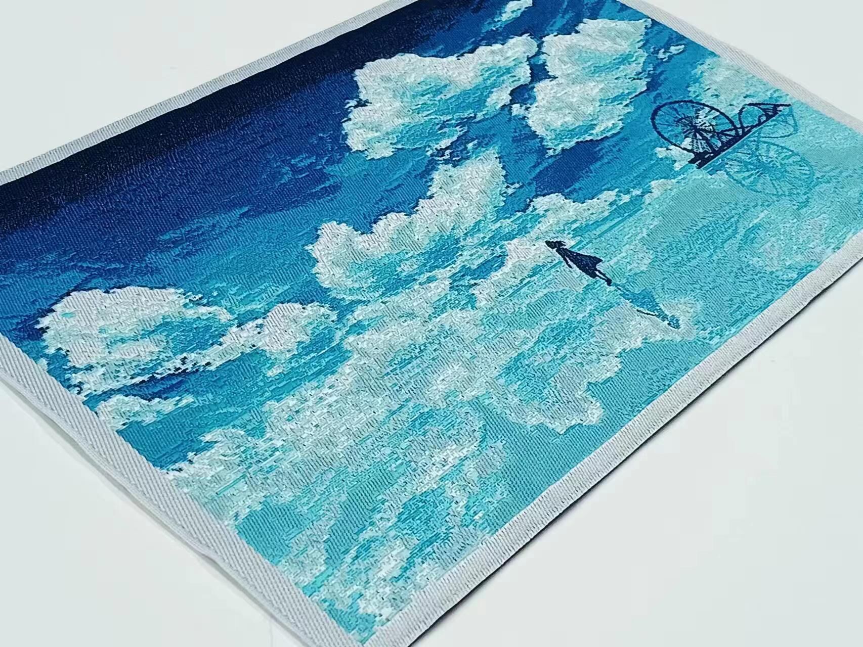 Buy Wholesale China Oem Design Digital Woven Of Sunset Scenery Woven ...
