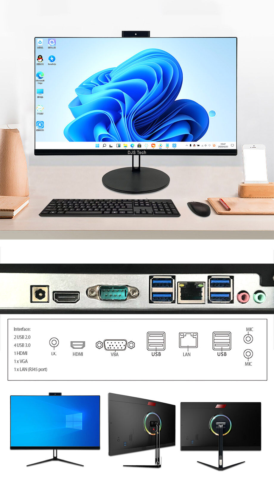 Buy Wholesale China High Quality Borderless All In One Computer I3 I5 ...