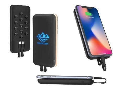 Octopus Wireless 6000mah Built-in Cable Power Bank Customize Light-up ...