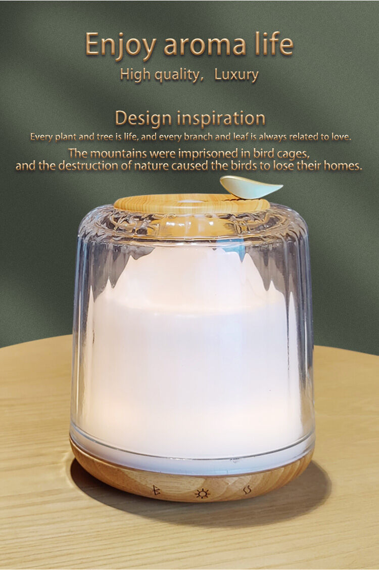 Crystal Aromatherapy Dome Ultrasonic 230ml Unique Led 3d Bottle Glass ...