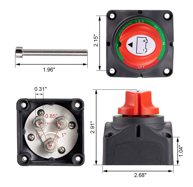 Npe Battery Disconnect Switch 12v 24v 48v Master Isolator Cut Off ...