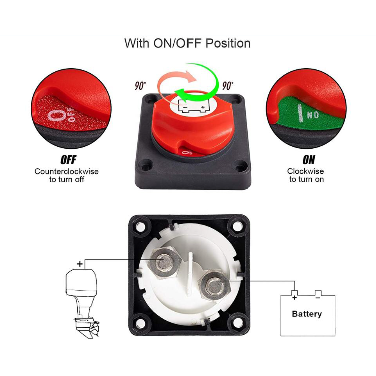 Npe Battery Disconnect Switch 12v 24v 48v Master Isolator Cut Off ...