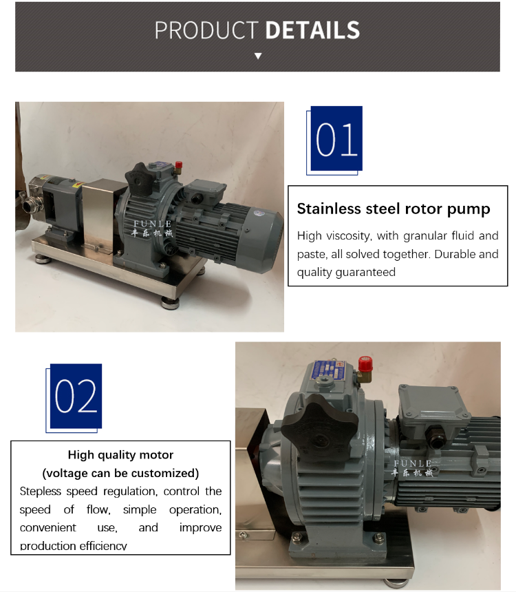 Factory Sale High Viscosity Paste Transfer Pump Three Lobe Cam Rotor ...