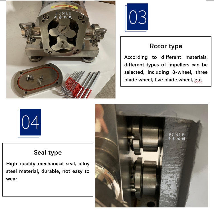 Factory Sale High Viscosity Paste Transfer Pump Three Lobe Cam Rotor ...