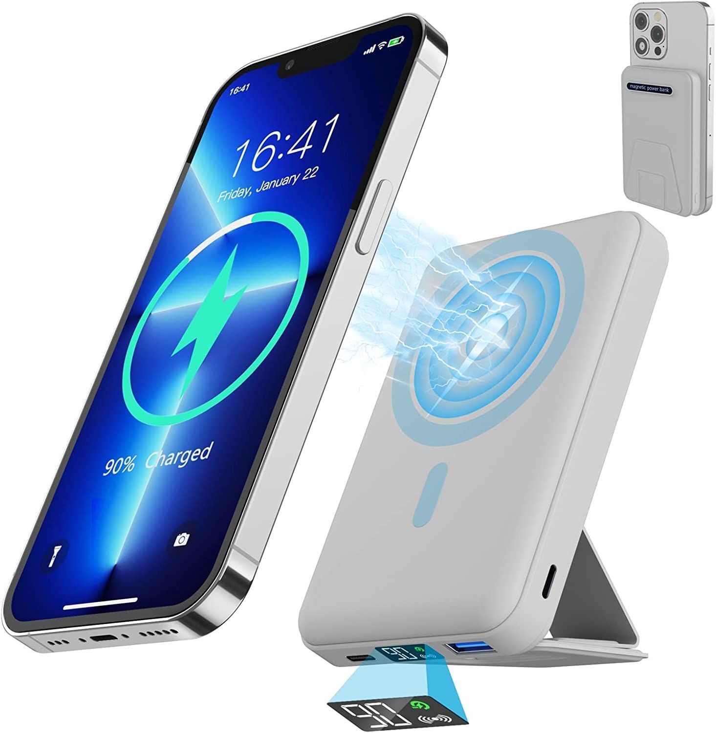 Buy Wholesale China Portable 10000mah Powerbank Magnetic Wireless ...