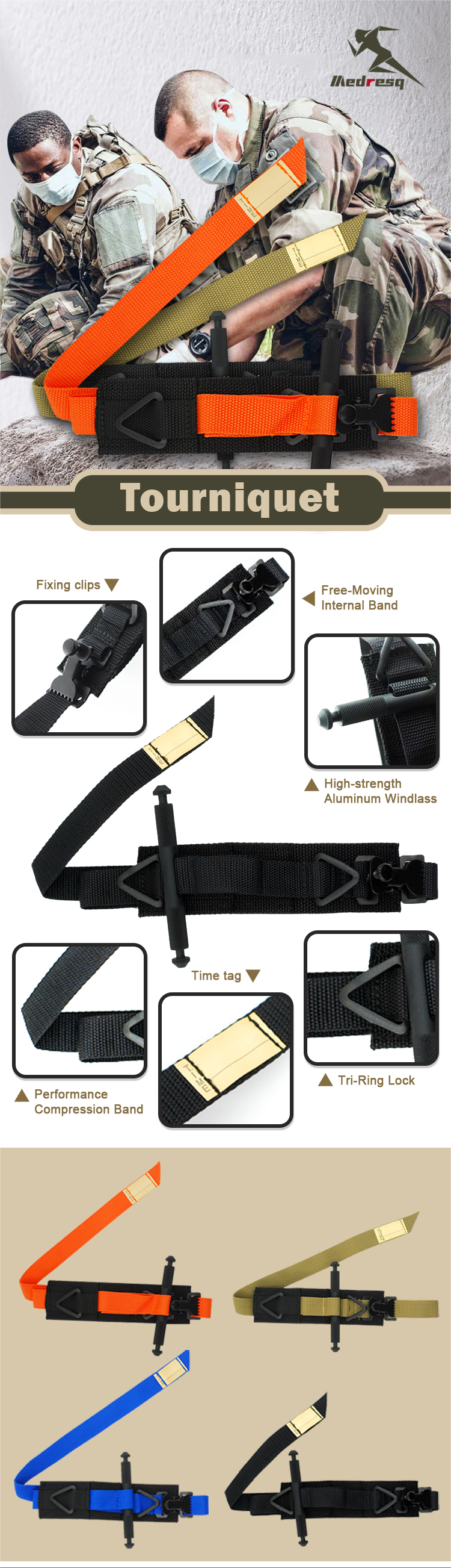 Buy Wholesale China Medresq Combat Tactical Sof Metal Tourniquet For ...