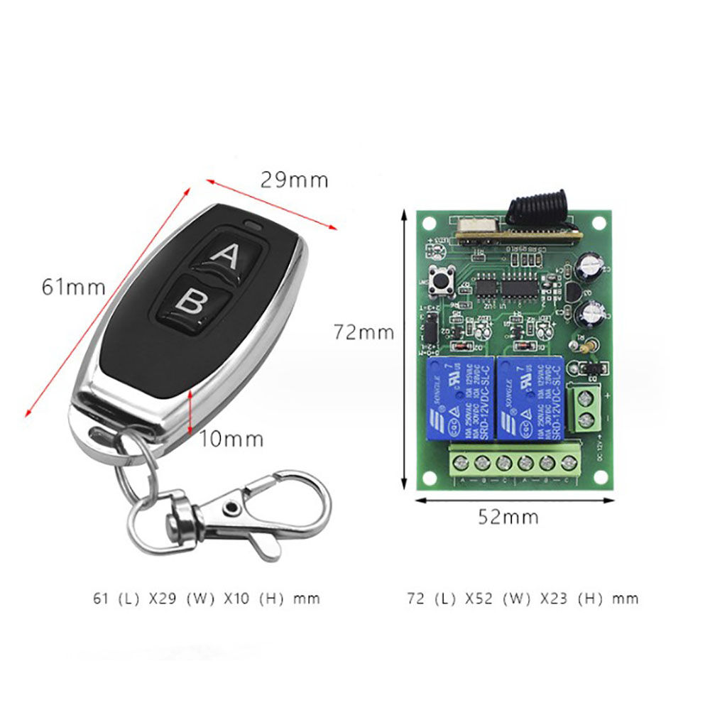 Dc12v/24v Wireless Rf Garage Door Remote Control Kit For Home ...