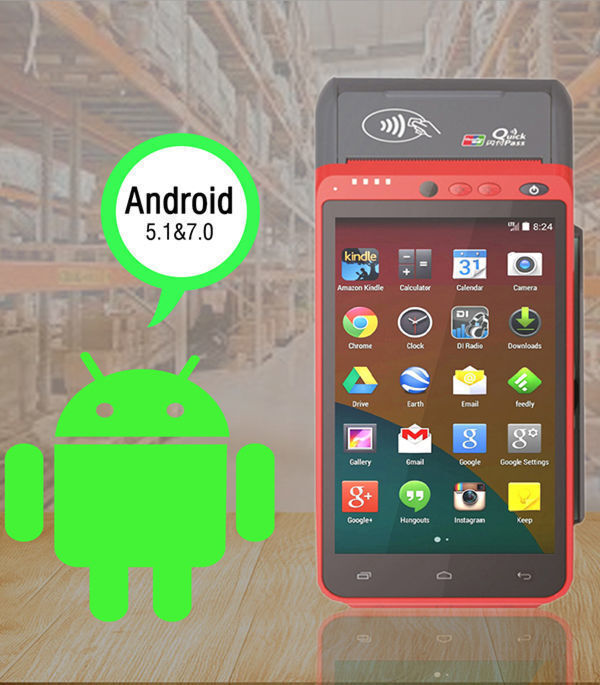 Odm 4g/3g/2g Gps Wifi Mobile Handheld Pos With Thermal Printer Hcc-z100 ...