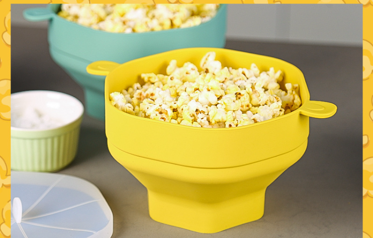 Microwave Eco Friendly Foldable Big Capacity Silicone Popcorn Popper ...