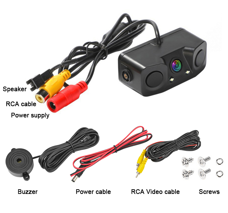 Buy Wholesale China 3 In 1 Vehicle Backup Camera Video Parking Sensor ...