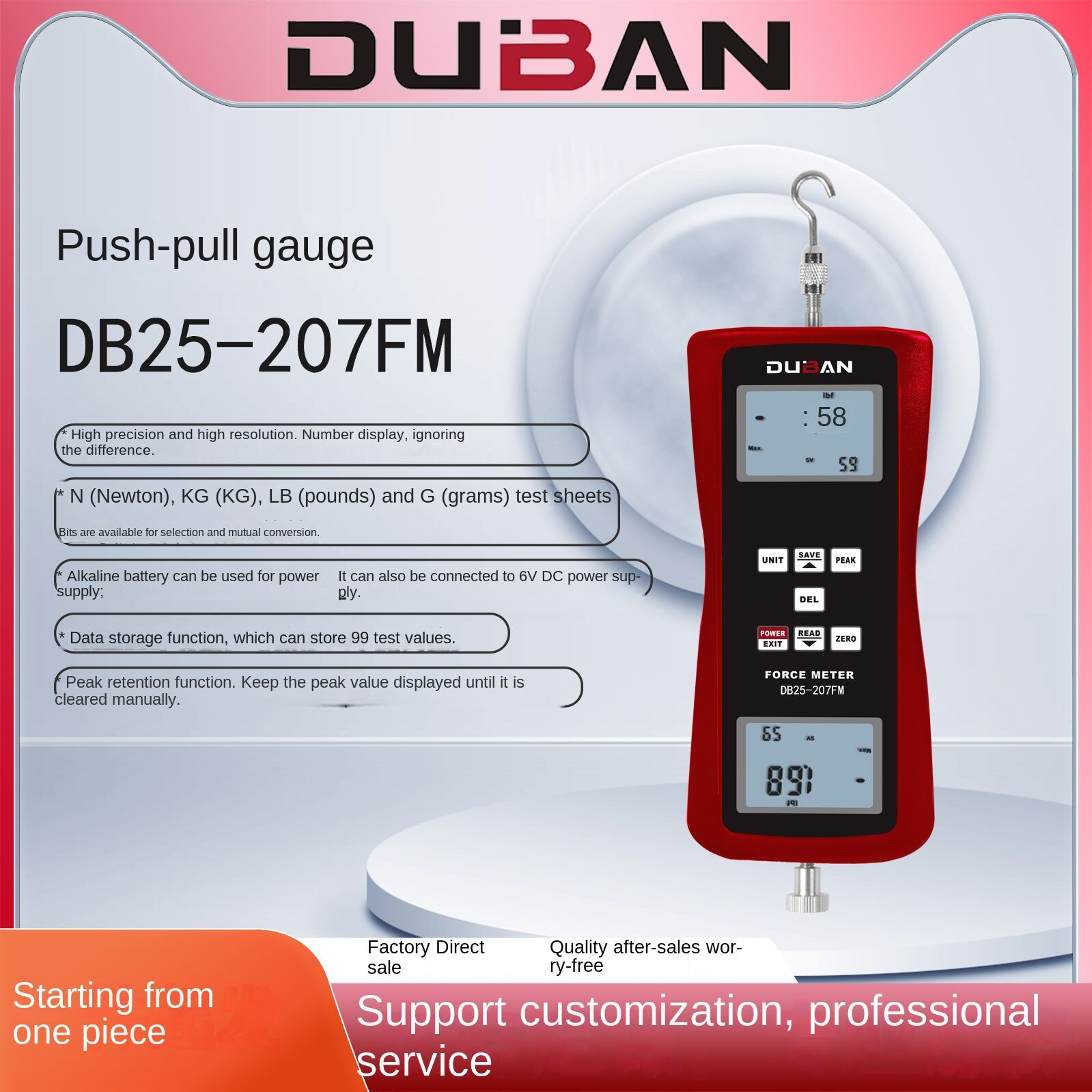 Buy Wholesale China Force Meter Db25-207fm-1kn & Force Meter at USD 396 ...